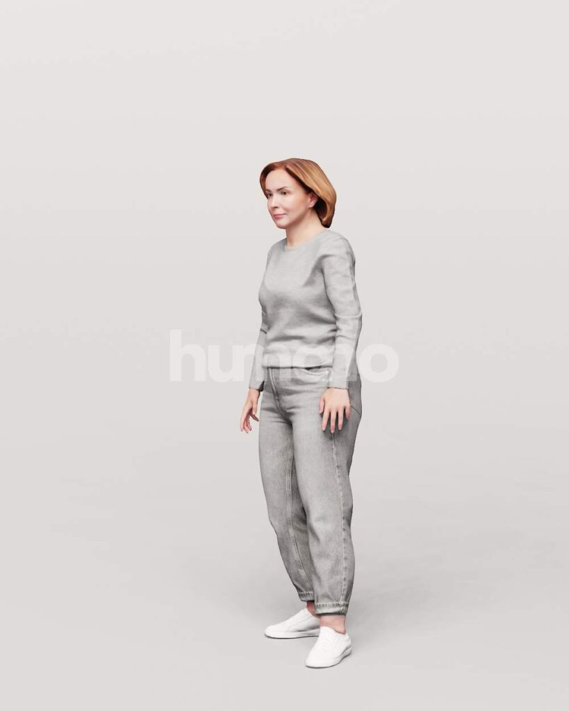 Animated 094-5613 SI4 Woman Standing Idle – Humano 3D – 3d People ...