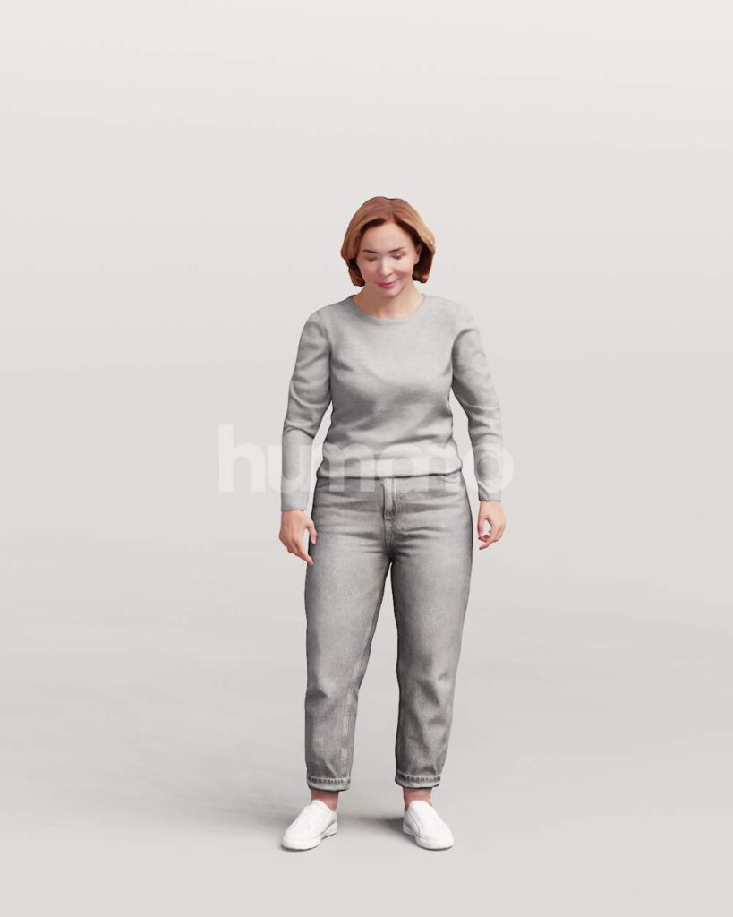 Animated 094-5613 ST4 Woman Standing Talking – Humano 3D – 3d People ...