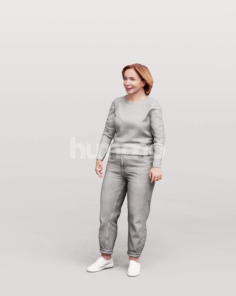 Animated 094-5613 ST4 Woman Standing Talking – Humano 3D – 3d People ...