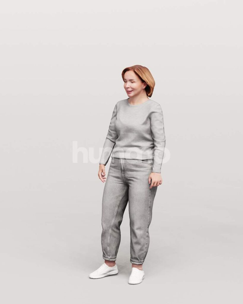 Animated 094-5613 ST4 Woman Standing Talking – Humano 3D – 3d People ...