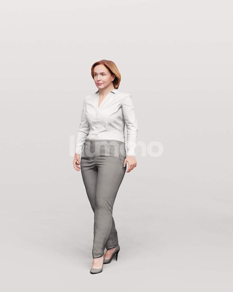Animated 094-5638 SI3 Woman Standing Idle – Humano 3D – 3d People ...