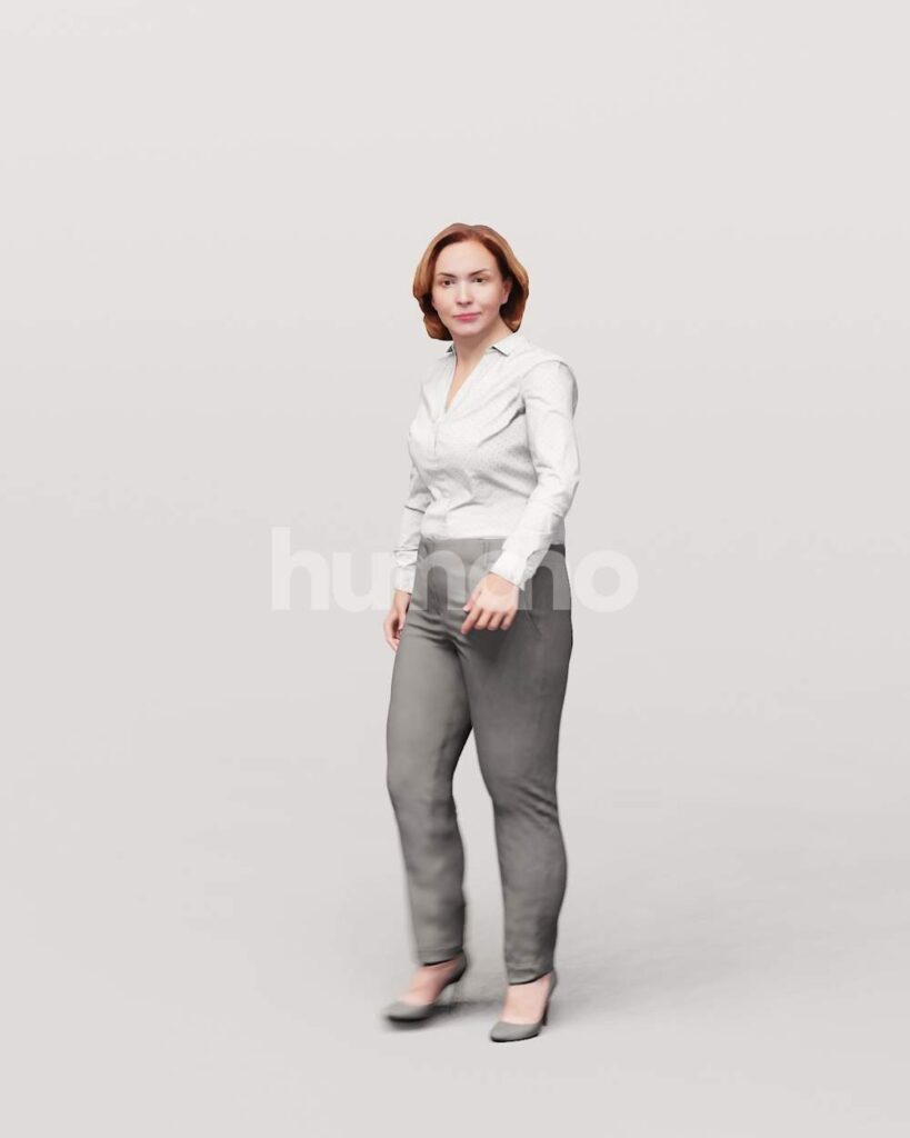 Animated 094-5638 W4 Woman Walking – Humano 3D – 3d People Collections
