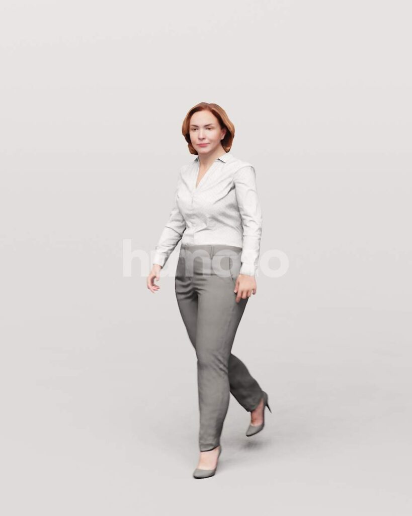 Animated 094-5638 W4 Woman Walking – Humano 3D – 3d People Collections
