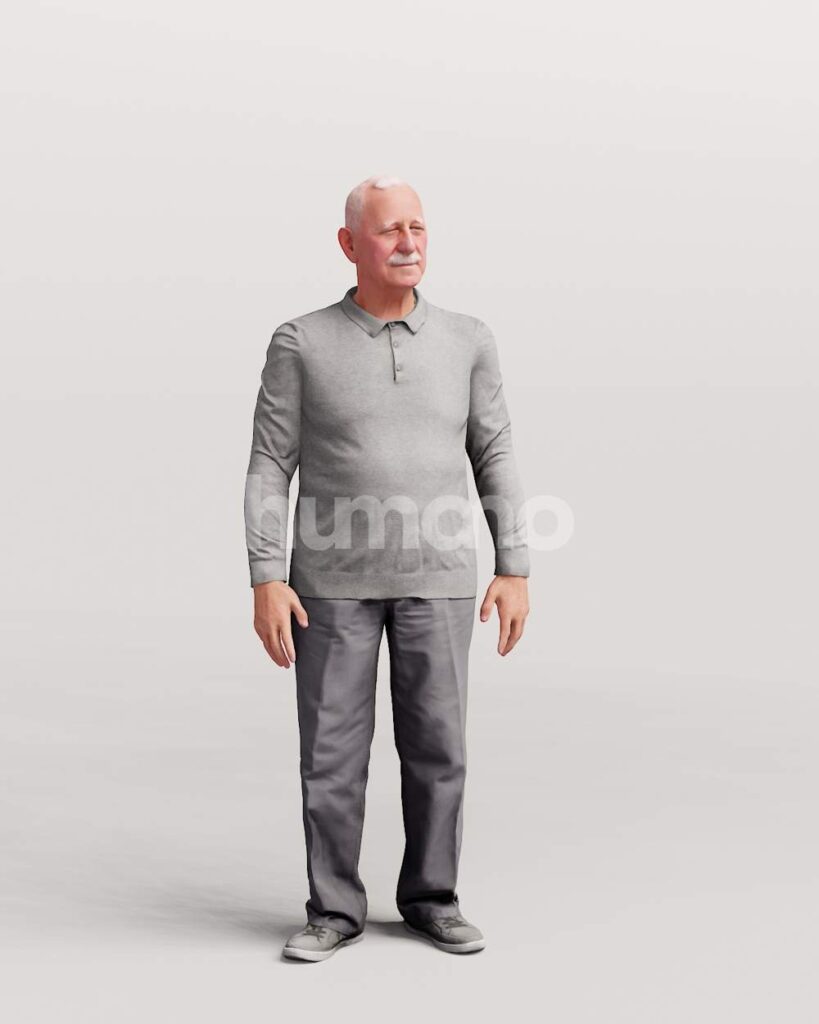 Animated 101-1499 SI2 Man Standing Idle – Humano 3D – 3d People Collections