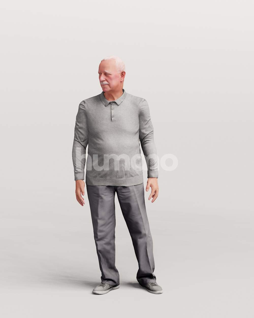 Animated 101-1499 SL2 Man Standing Listening – Humano 3D – 3d People ...