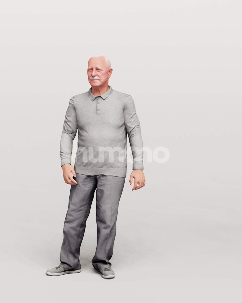 Animated 101-1499 SM3 Man Moving Around – Humano 3D – 3d People Collections