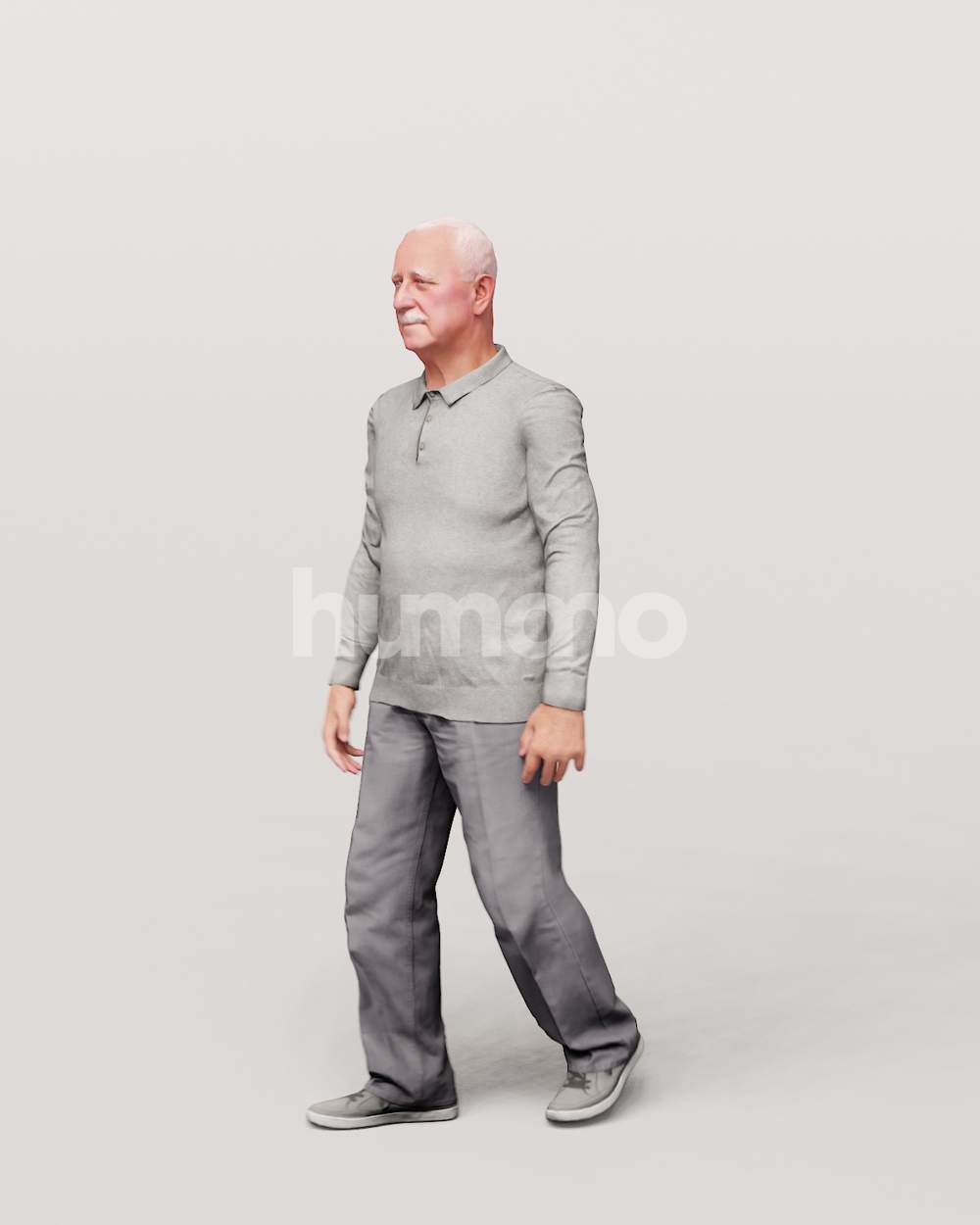 Animated 101-1499 W5 Man Walking – Humano 3D – 3d People Collections