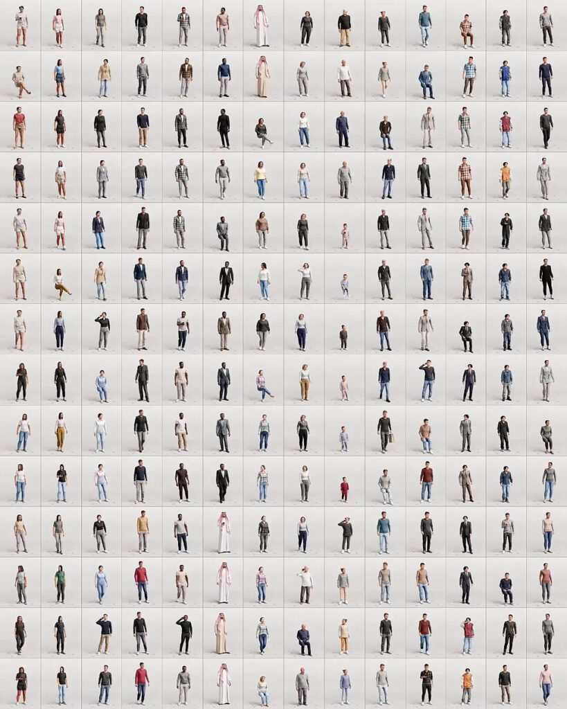 Rigged & Animated 3d People – Humano 3D – 3d People Collections