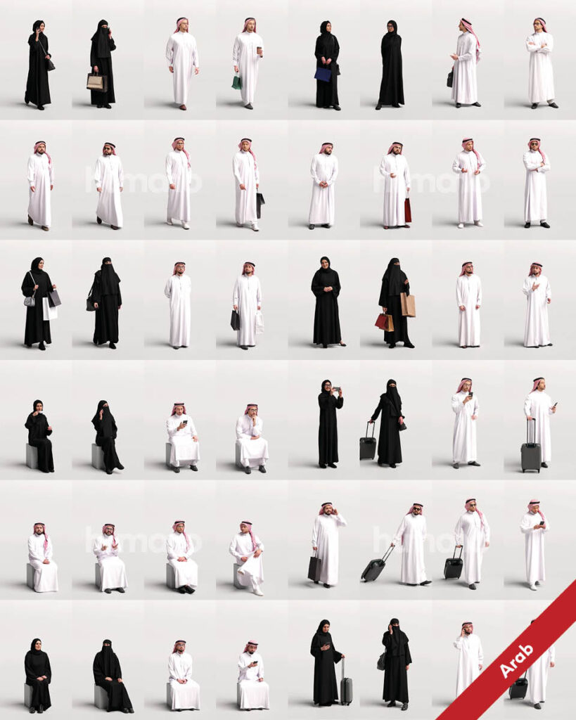 Arab XL Mega Bundle – Humano 3D – 3d People Collections