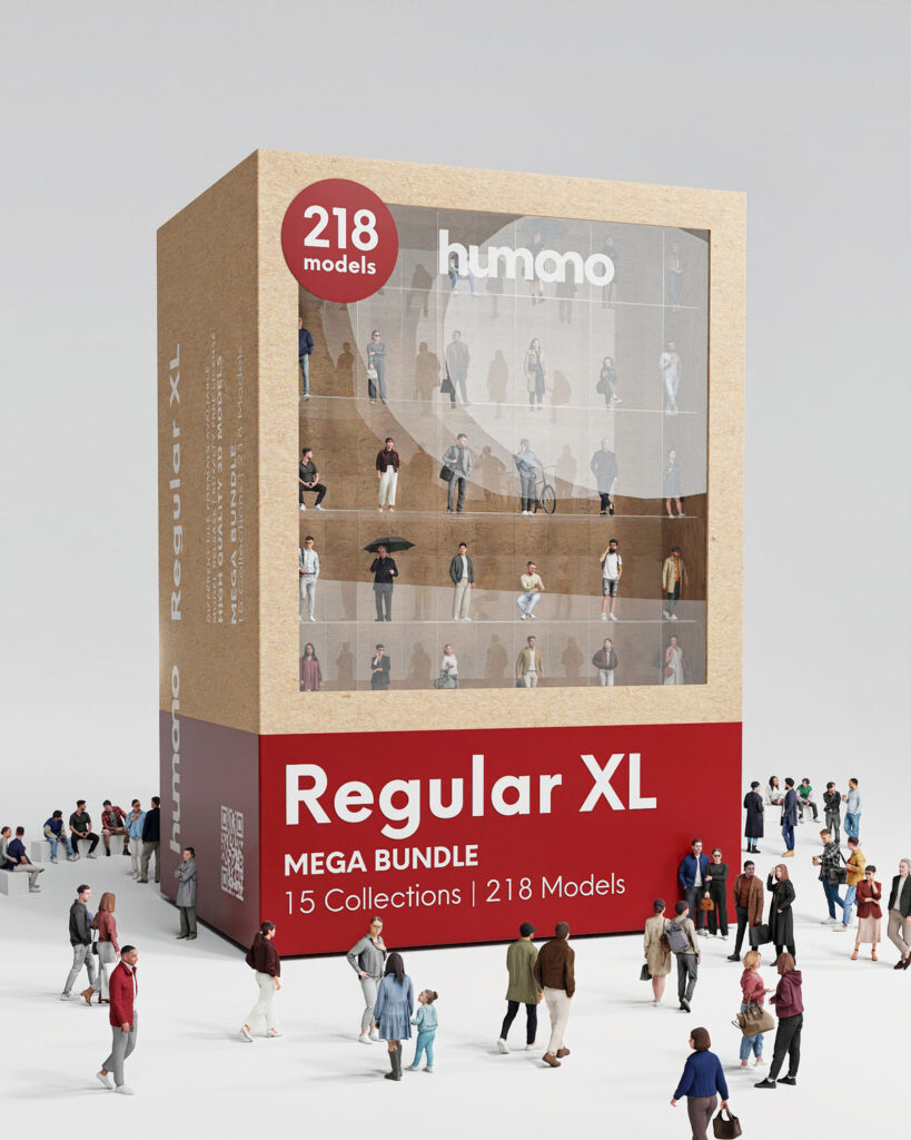 Mega Bundles Posed 3D People – Humano 3D – 3d People Collections