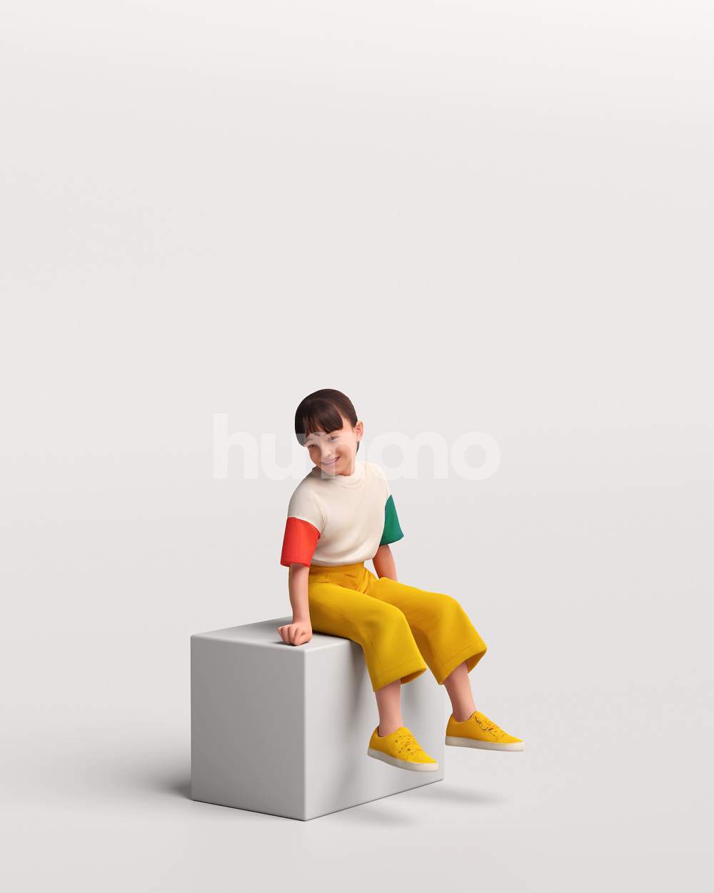 Posed 2612-001 Girl – Humano 3D – 3d People Collections