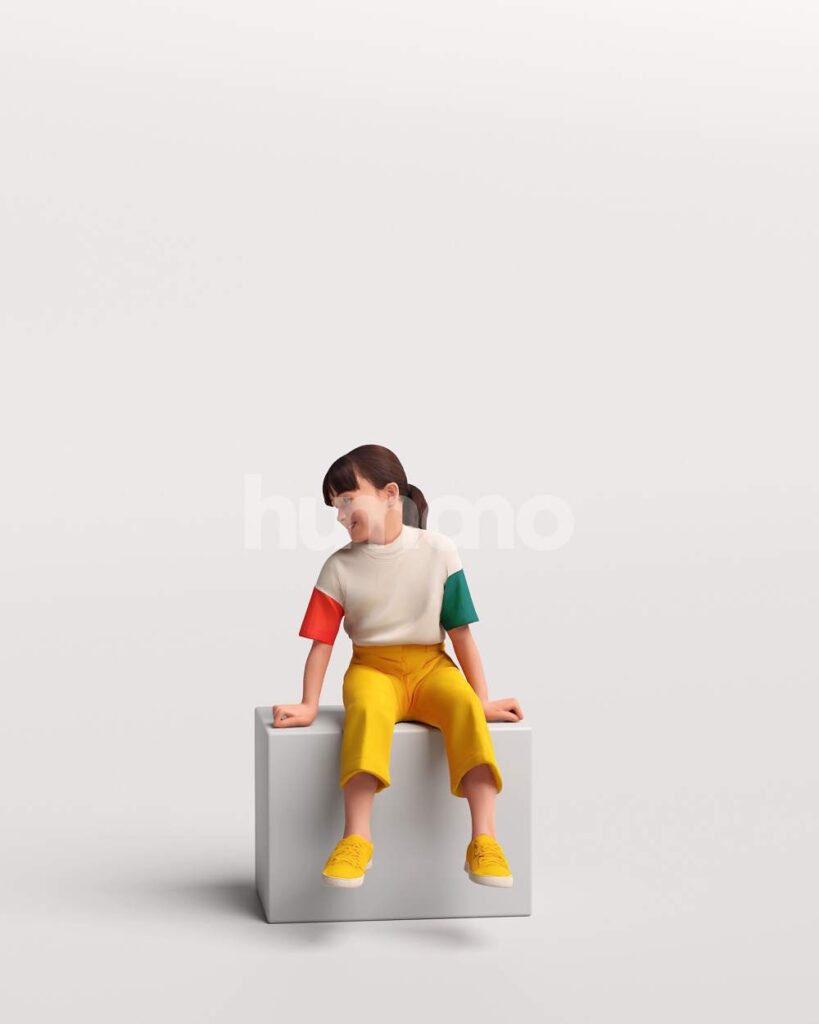 Posed 2612-001 Girl – Humano 3D – 3d People Collections