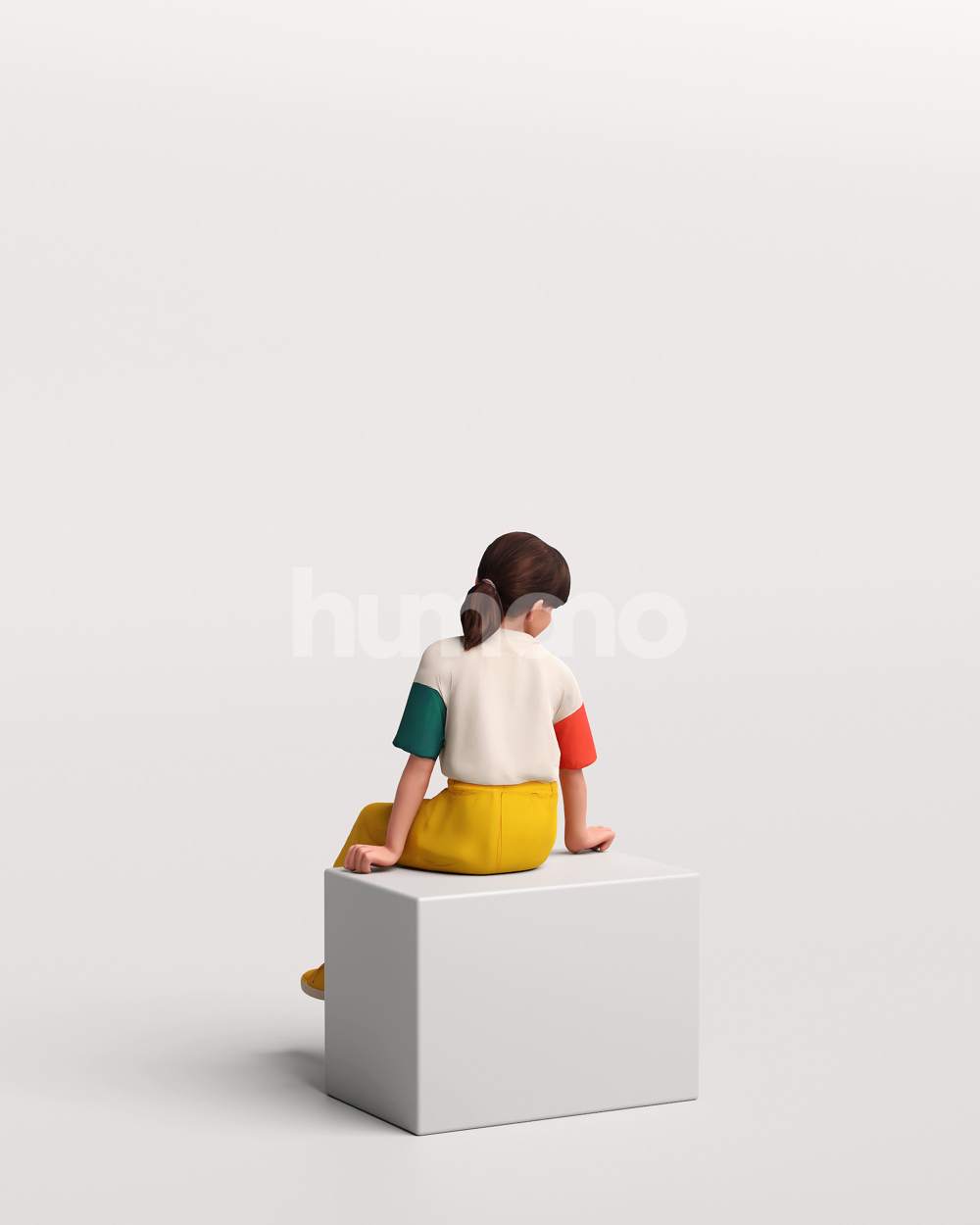 Posed 2612-001 Girl – Humano 3D – 3d People Collections