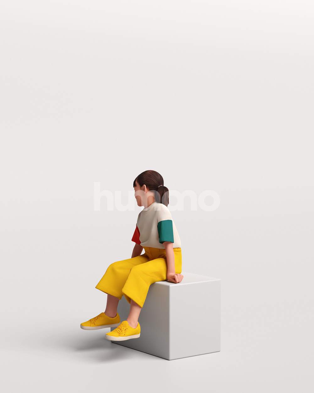 Posed 2612-001 Girl – Humano 3D – 3d People Collections